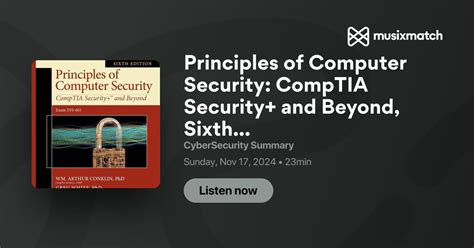Principles Of Computer Security Comptia Security And Beyond Sixth Edition Transcript