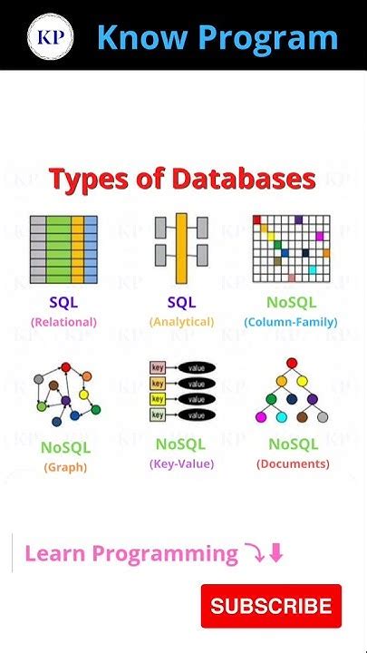 Types Of Databases 🖥️ Shorts Database Knowprogram Youtube