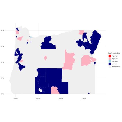 geospatial map of bivariate spatial correlation in r bivariate lisa