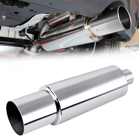Speedwow 25” Inlet 4” Outlet Exhaust Tips Exhaust Muffler Universal