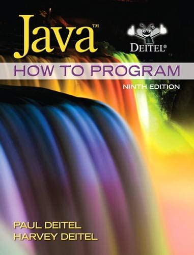 Java How To Program 9th Edition Deitel