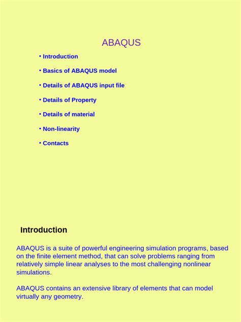 Abaqus Training 1 Pdf