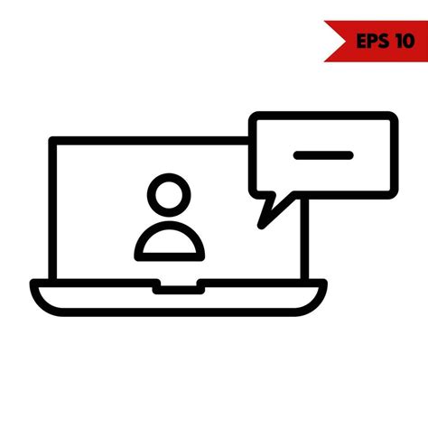 Illustration Of Computer Line Icon 17078298 Vector Art At Vecteezy