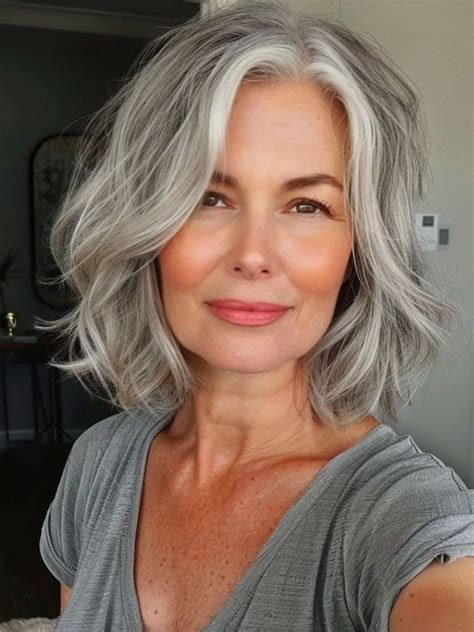 21 Beautiful Long Hair Styles For Women Over 70 Grey Looksgreatonme
