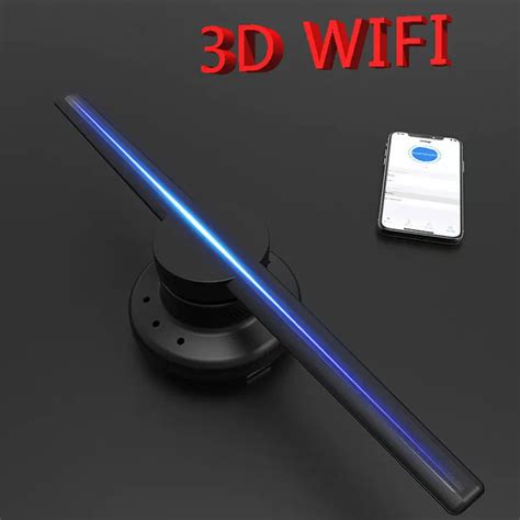 224pcs Led 42cm Wifi Ac 100 240v 광고 디스플레이 Led 팬 3d 홀로그램 프로젝터 램프 원격 제어