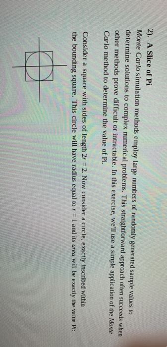 2 A Slice Of Pi Monte Carlo Simulation Methods