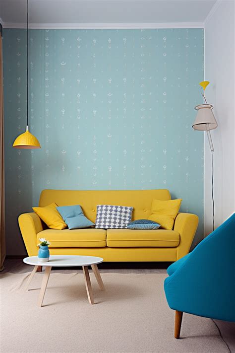 노란색과 파란색 소파 배경 배경 화면 및 일러스트 무료 다운로드 Pngtree