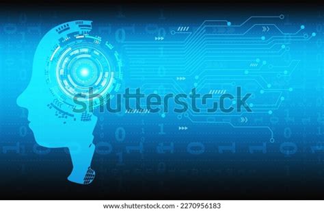ai robot binary coding processing over stock vector royalty free