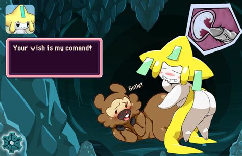 Rule 34 1boy 1girls Anthro Bidoof Blush Breast Hold Breast Press