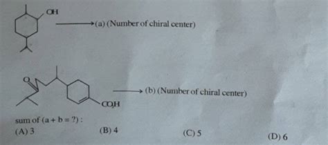 Cc C C1ccc C C O C1 A Number Of Chiral Center Cc C C O Ccc C C1cc