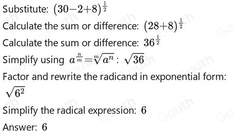 Solved A Sqrt X Y 8 If X 30 And Y 2 [math]