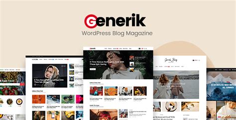 Descargar Generik Tema Multipropósito De Wordpress Para Blogs Y