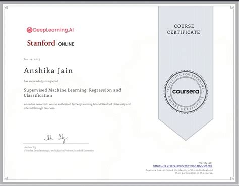 Machinelearning Artificialintelligence Coursera Stanfordonline