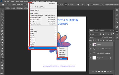 can you offset a shape in photoshop