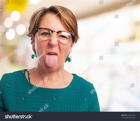 Free Photo Woman Showing Her Tongue Beautiful Model Teeth Free
