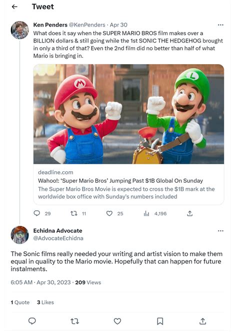 Bahahahaha Like Sega Would Even Allow Ken Anywhere Near The Sonic