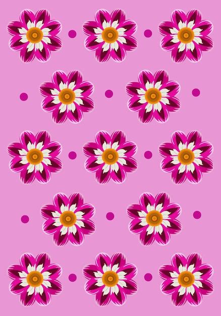Dahlia Olivia Fleurs Wallpaper Vecteur Premium