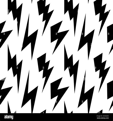Black Lightning Bolts Seamless Pattern Thunderbolts Repeating