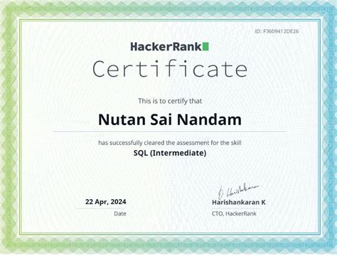 Sql Databasemanagement Hackerrank Certification Learningjourney