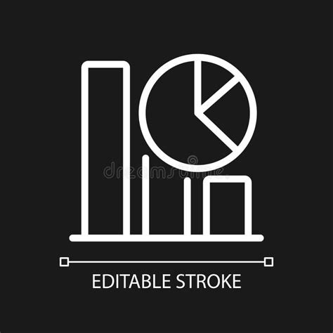 Regression Part Of Data Mining White Linear Pixel Perfect Icon For Dark Theme Stock Vector