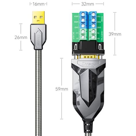 USB To RS RS TTL Armored Serial Cable