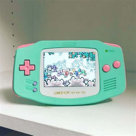 Download Teal Game Boy Advanceon Shelf Wallpaper