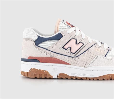 New Balance Bb550 Trainers Sea Salt Navy Red Womens Trainers