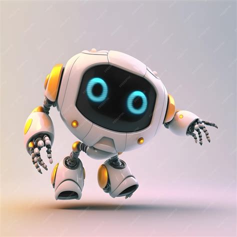 Premium Photo Cute Robot Artificial Intelligence Technology Concept 3d Rendering