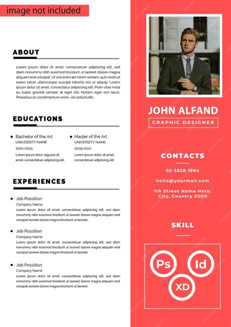 Premium Psd Cv Template Design 2
