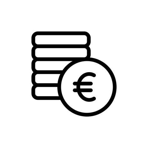 Monedas Pila Ganancia Dinero Con Europeo Euro Eur Moneda Símbolo