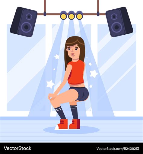 Flat Design Twerk Royalty Free Vector Image Vectorstock