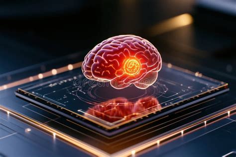 Futuristic Brain Research Lab With Neural Ai And Machine Learning Network For Technology