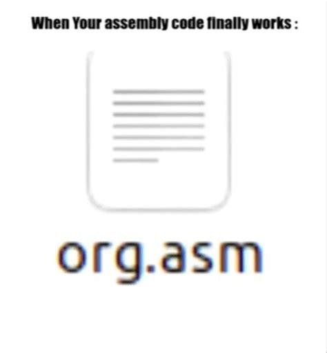 Когда твой ассемблерный код наконец то работает Мем Эксперт