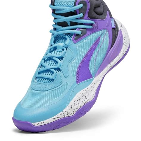 Puma Playmaker Pro Mid Mens Basketball Shoes Light Blue