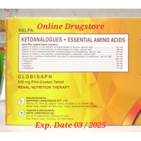 Globisaph 100 Pcs Ketoanalogues Essential Amino Acids Lazada Ph