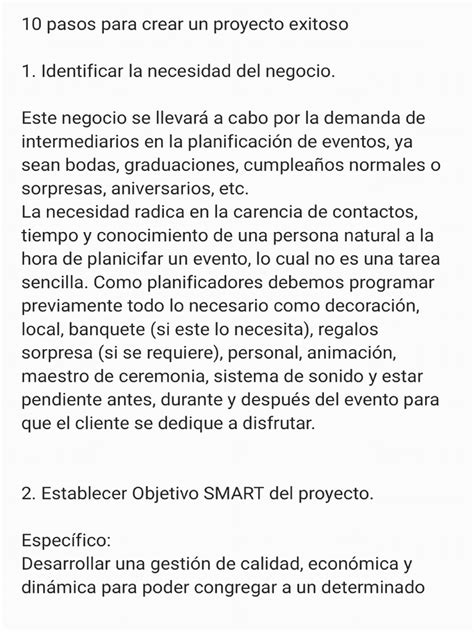 10 Pasos Para Crear Un Proyecto Pdf
