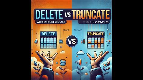 understanding delete vs truncate in oracle database 🗄️ youtube
