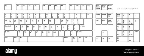 104 Keys Pc Keyboard Layout In Vector Format Stock Vector Art And Illustration Vector Image