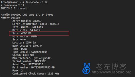 利用dmidecode命令查看linux服务器硬件信息7个技巧 老左笔记