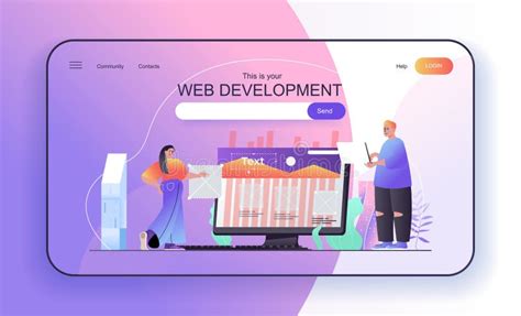 This Is Your Web Development Concept For Landing Page Stock Vector