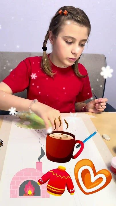 Рисую зимнюю иллюминацию Кружка какао с маршмелоу Art арт Sketch