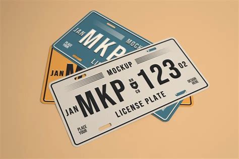 Vehicle License Plate Mockup Psd High Quality Free Psd Templates For