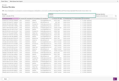 bulk import work queue data power automate microsoft learn