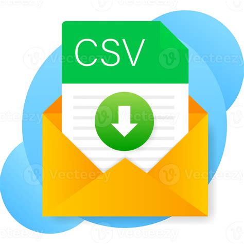 CSV File Icon With Laptop Spreadsheet Document Type Modern Flat Design Graphic Illustration