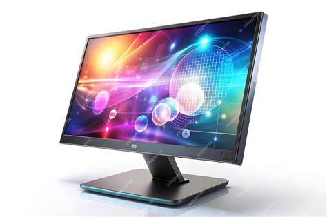 modern holographic monitor technology with floating ui elements illuminated by ambient light on