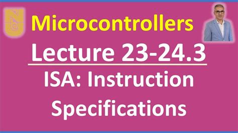 Microcontrollers Lecture 23 243 Slides 18 21 Ias Instruction