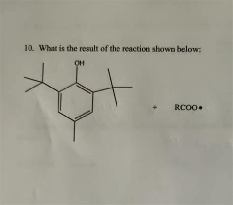 Solved What Is The Result Of The Reaction Shown Below Chegg Com