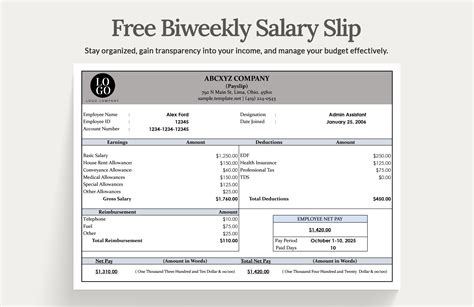 Salary Slip Template In Excel