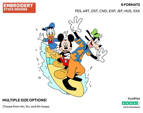 Mickey Goofy Donald Surfing Surfing Olympic Games Disney