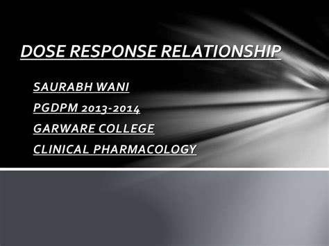 Dose Response Relationship